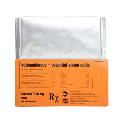 KETOBEST, Ketoanalogues + Essential Amino Acids 600mg 1 Tablet ...
