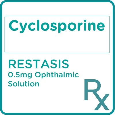 RESTASIS, Cyclosporine 0.5mg Ophthalmic Solution [PRESCRIPTION REQUIRED ...