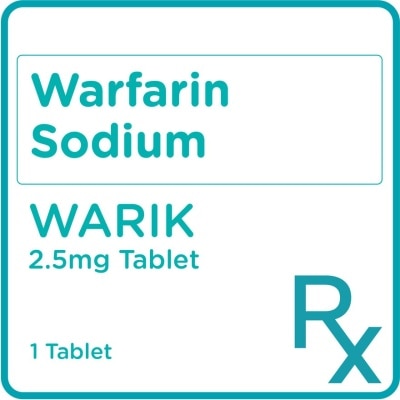 WARIK, Warfarin Sodium 2.5mg 1 Tablet [PRESCRIPTION REQUIRED] | Watsons ...