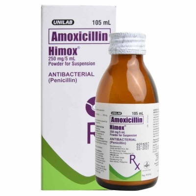 HIMOX, Amoxicillin trihydrate 250mg/5ml Oral Suspension 105ml ...