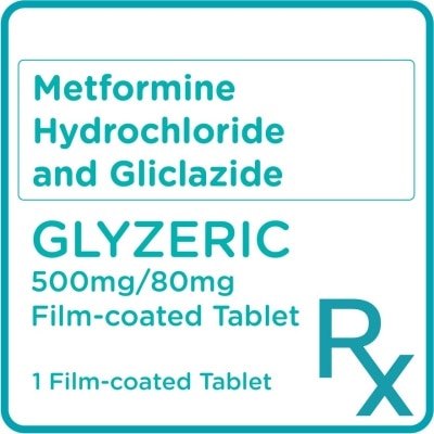 GLYZERIC, Glyzeric Metformin 500mg + Gliclazide 80mg 1 Tablet ...
