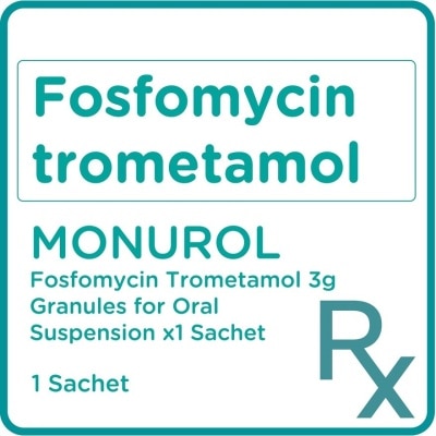 MONUROL, Fosfomycin Trometamol 3g Granules for Oral Suspension 1 Sachet [PRESCRIPTION REQUIRED ...
