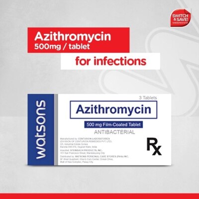 WATSONS GENERICS, Azithromycin 500mg 1 Tablet [PRESCRIPTION REQUIRED ...