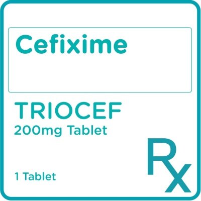 TRIOCEF, Cefixime 200mg 1 Film-Coated Tablet [PRESCRIPTION REQUIRED ...