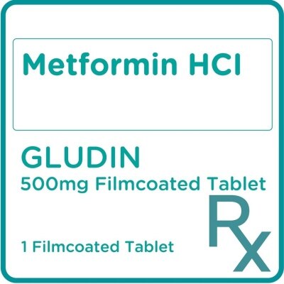 GLUDIN, Metformin HCl 500mg 1 Film-Coated Tablet [PRESCRIPTION REQUIRED ...