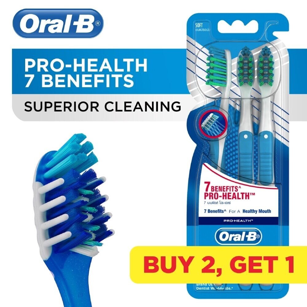 ORAL B Pro Health 7 Benefits Superior Cleaning Toothbrush 3s Watsons Philippines
