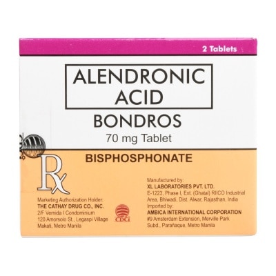 BONDROS, Alendronic Acid 70mg 2 Tablets [PRESCRIPTION REQUIRED ...