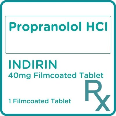 INDIRIN, Propranolol HCI 40mg 1 film-coated tablet [Prescription ...