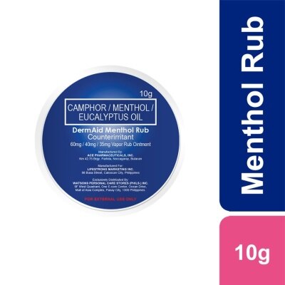 DERMAID, Menthol Rub 10g | Watsons Philippines