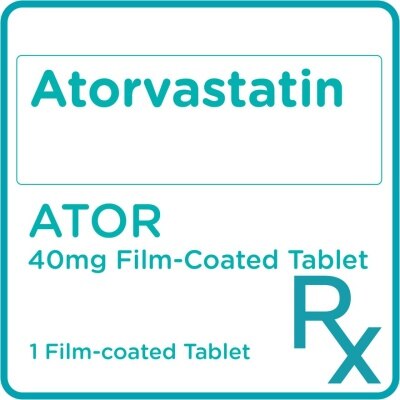 ATOR, Atorvastatin Calcium 40mg 1 Film-coated Tablet [PRESCRIPTION ...