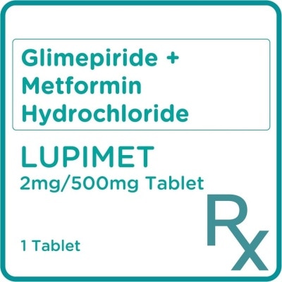 LUPIMET, Glimepiride + Metformin Hydrochloride 2mg/500mg 1 Tablet ...