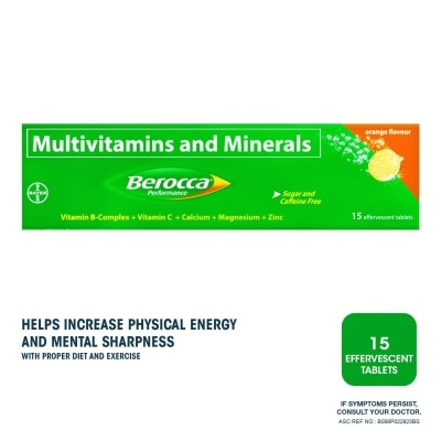 BEROCCA, Berocca Effervescent Tablet Orange Flavor 15s | Watsons ...