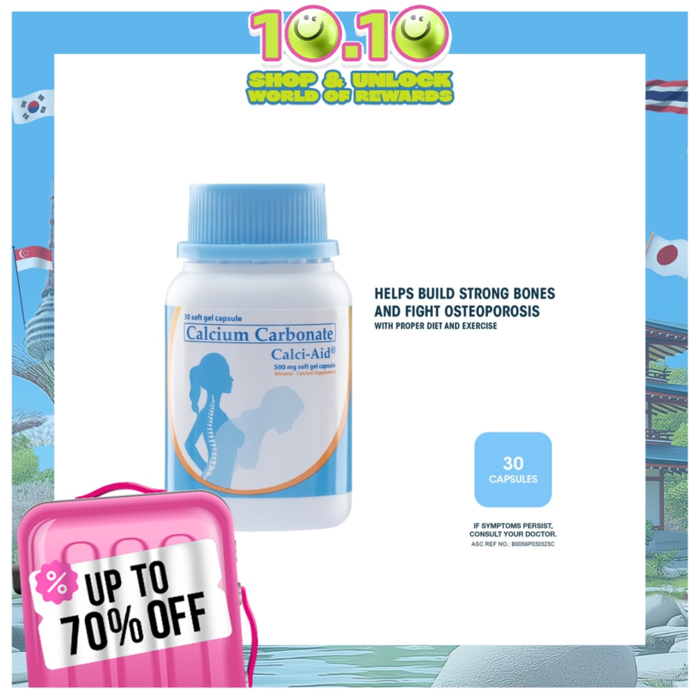 CALCI AID, Calcium Carbonate 500mg 30 Capsules | Watsons Philippines