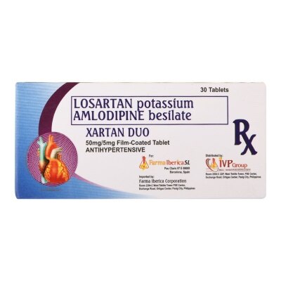 XARTAN DUO, Losartan Potassium 50Mg, Amlodipine Besilate 5Mg 1 Film ...