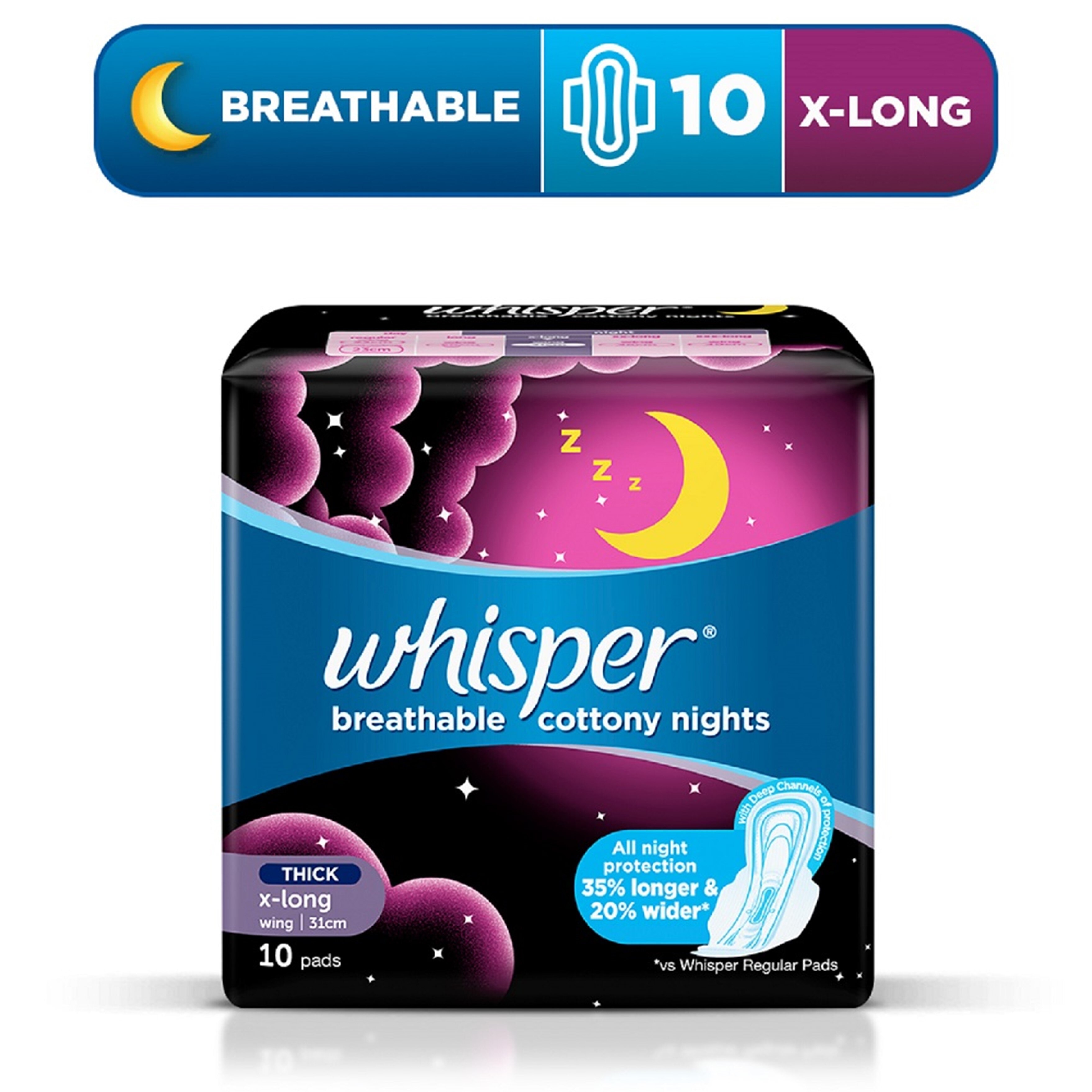 Whisper night pads store