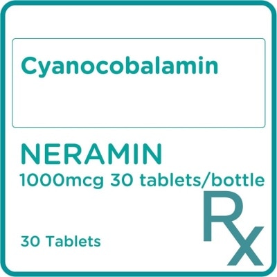 NERAMIN, Cyanocobalamin 1000 mcg 30 tablets/bottle [Prescription ...