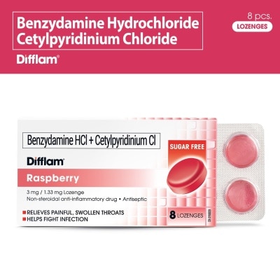 DIFFLAM, Raspberry Lozenge 8s | Watsons Philippines