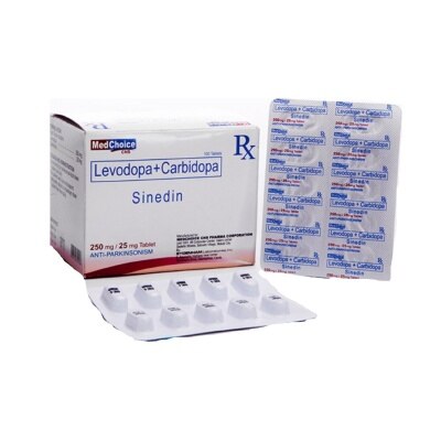 SINEDIN, Carbidopa + Levodopa 250mg 25mg 1 Tablet [PRESCRIPTION ...
