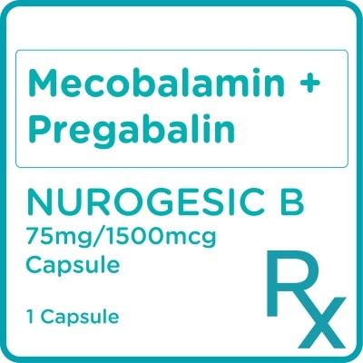 NUROGESIC B, NUROGESIC B Mecobalamin + Pregabalin 75mg 1500mcg Sold Per ...