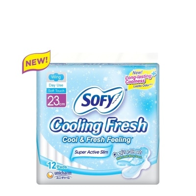 SOFY, SOFY Cooling Fresh Wing 23 cm - 12 pads | Watsons Philippines