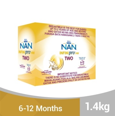NAN, InfiniPro HW Two Infant Milk For 6-12 Months 1.4kg | Watsons ...