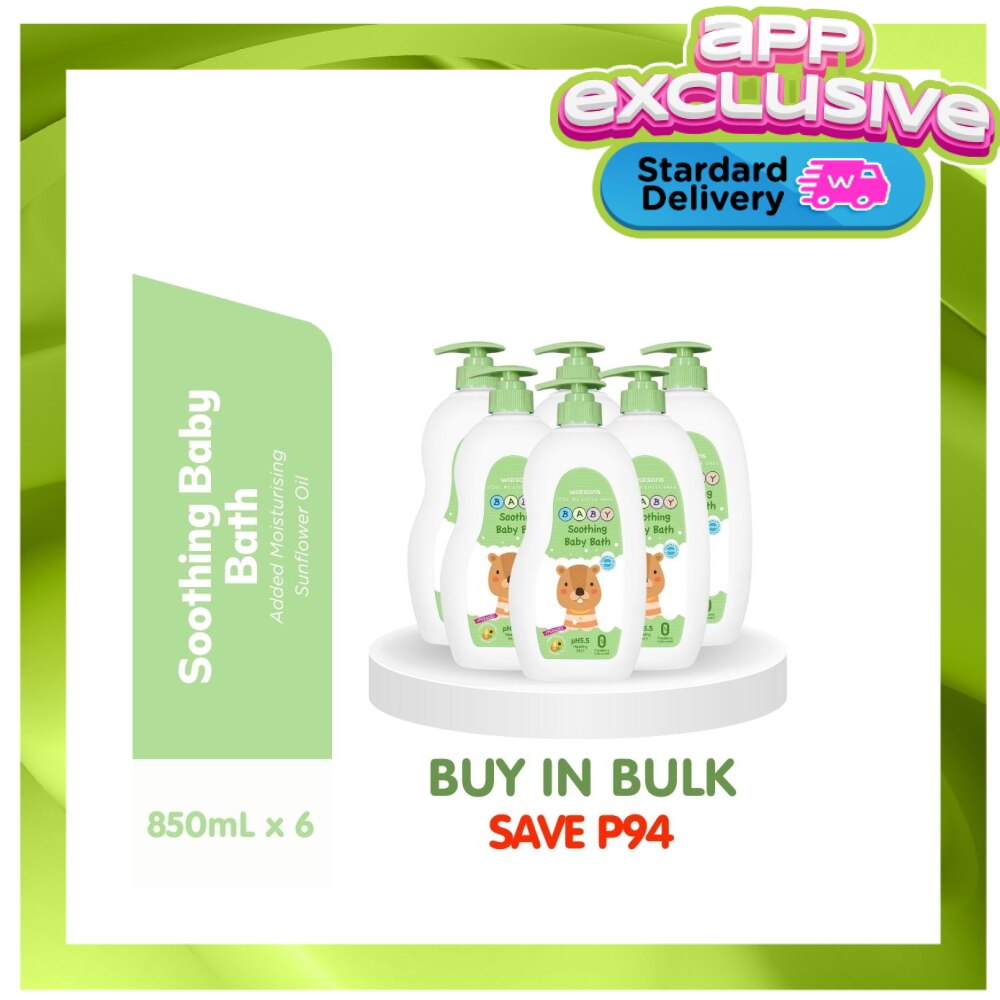WATSONS, WATSONS Baby Soothing Bath 6s 850ml | Watsons Philippines