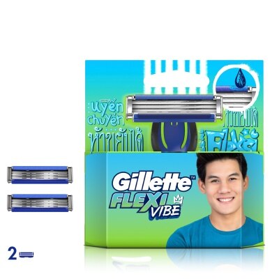 GILLETTE, Flexi Vibe (2 Razor Blade/Cartridge Refills) | Watsons ...