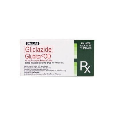 GLUBITOR, Glubitor Od 60Mg [PRESCRIPTION REQUIRED] | Watsons Philippines