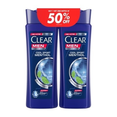 CLEAR, CLEAR Men Anti Dandruff Shampoo Cool Sport Menthol Buy 1 Get 2nd ...