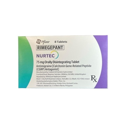 NURTEC, NURTEC 75MG ODT 8'S PH Sold Per Piece | Watsons Philippines