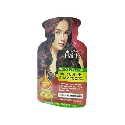 HAIRFIX, HAIRFIX Hair Color Shampoo 35ml Vivid Burgundy | Watsons ...