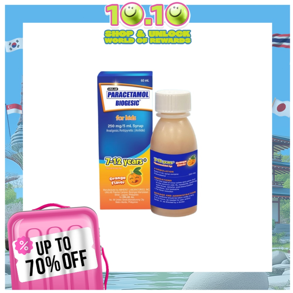 BIOGESIC, BIOGESIC ORG 250mg Syrup 1 Bottle 60ml | Watsons Philippines