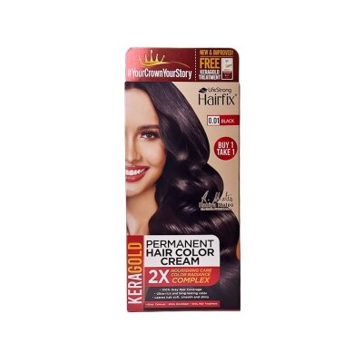 HAIRFIX, Hairfix Keragold Permanent Hair Color Cream 120Ml Black ...