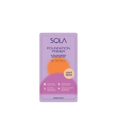 SOLA, Sola Foundation Primer Spf50+++ 7Ml Light Beige | Watsons Philippines
