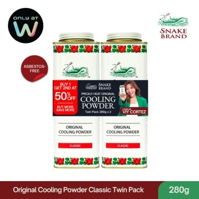 SNAKE BRAND, SNAKE BRAND Prickly Heat Powder 280g Twin Pack | Watsons ...
