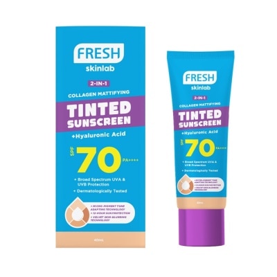 FRESH, FRESH Skinlab 2 in 1 Collagen Mattifying Tinted Sunscreen SPF 70 ...