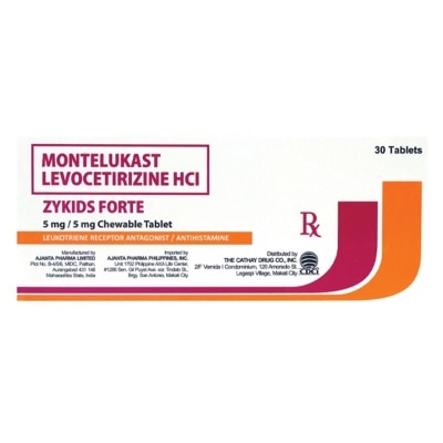 ZYKIDS, ZYKIDS FORTE 5MG/5MG CHT Sold Per Piece [PRESCRIPTION REQUIRED ...