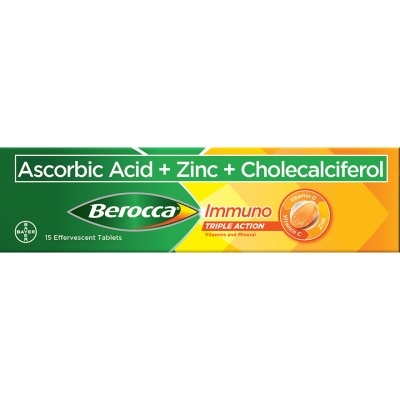 BEROCCA, BEROCCA Immuno Triple Action Effervescent Tablet 15s | Watsons ...