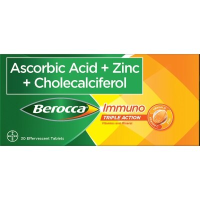 BEROCCA, BEROCCA Immuno Triple Action Effervescent Tablet 30s | Watsons ...
