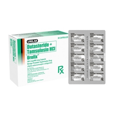 UROFIX, UROFIX Dutasteride + Tamsulosin HCI 500mcg/ 400mcg 30 capsules ...