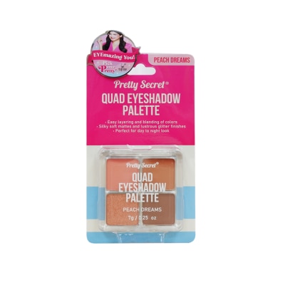 PRETTY SECRET, PRETTY SECRET Quad Eyeshadow Palette Peach Dreams 7g ...