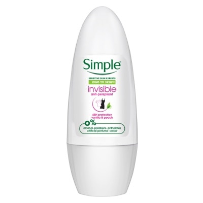 SIMPLE, SIMPLE Invisible Anti-Perspirant Deodorant Vanilla & Peach 45ml ...
