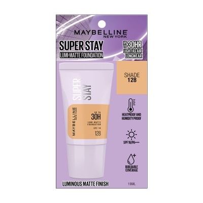 MAYBELLINE, MAYBELLINE Super Stay Lumi-Matte Foundation Tube Shade 128 ...