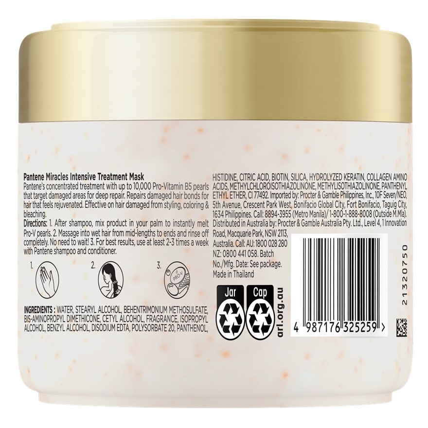 PANTENE, PANTENE Pro-V Miracles Intensive Treatment Mask 300ml 25% Off ...
