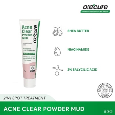 OXECURE, OXECURE Acne Clear Powder Mud 30g | Watsons Philippines